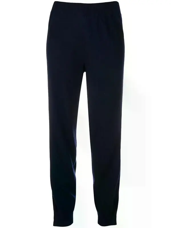 Stella McCartney Crochet-detail Knitted Trousers - Blue