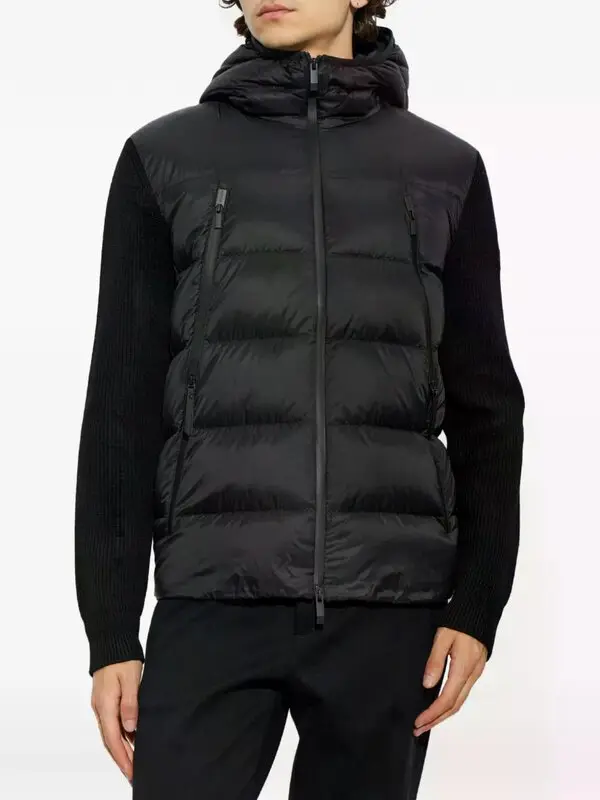 Moncler Wool Padded Zip-up Cardigan