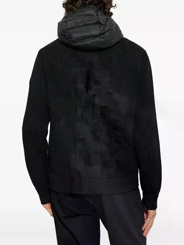 Moncler Wool Padded Zip-up Cardigan