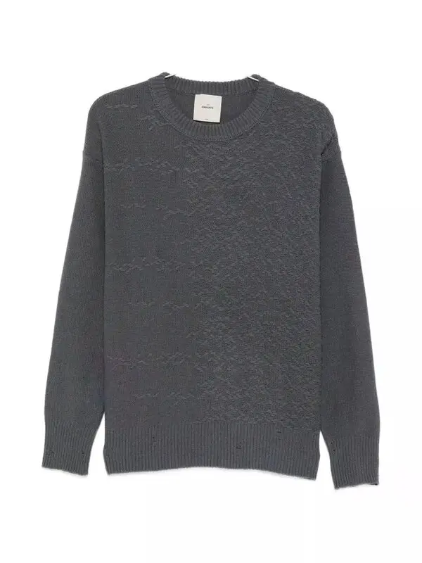 THE AMHANTE Textured-knit Crew-neck Sweater