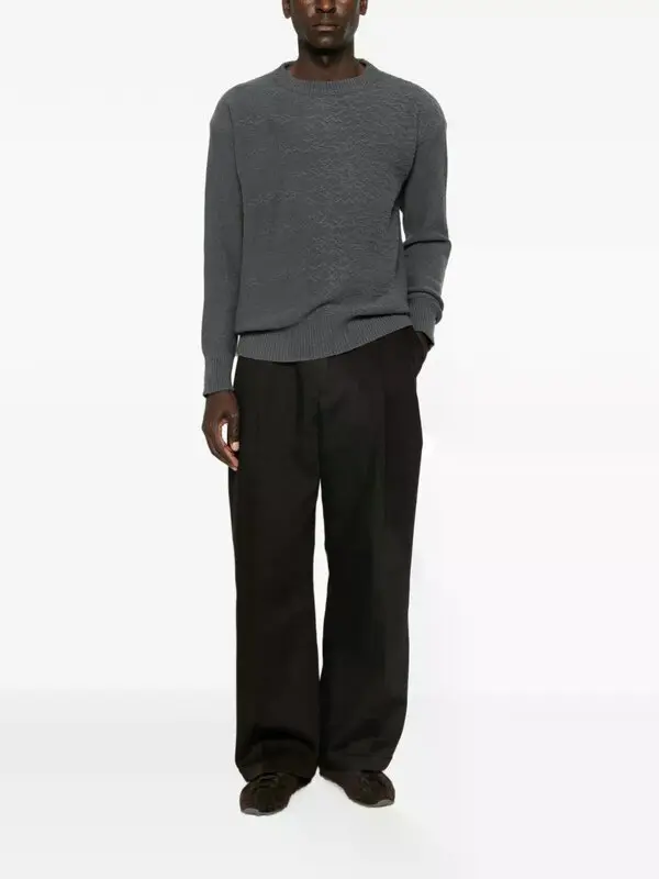 THE AMHANTE Textured-knit Crew-neck Sweater