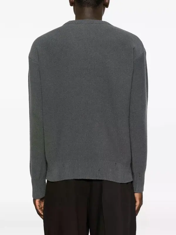 THE AMHANTE Textured-knit Crew-neck Sweater