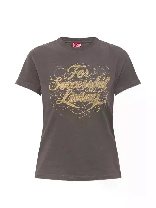 DIESEL® T-shirt With Logo Print - Grey