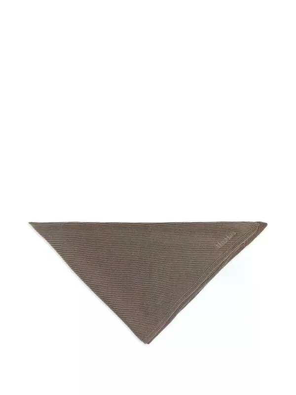 Max Mara Wool Knit Oversized Shawl Tobacco