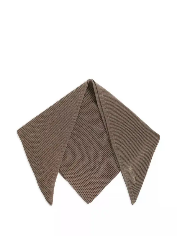 Max Mara Wool Knit Oversized Shawl Tobacco
