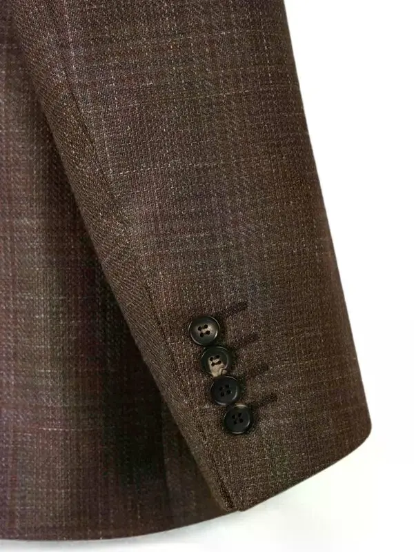 Canali Check-pattern Notched-lapels Jacket