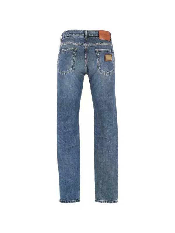 Dolce & Gabbana Logo-plaque Straight-leg Jeans