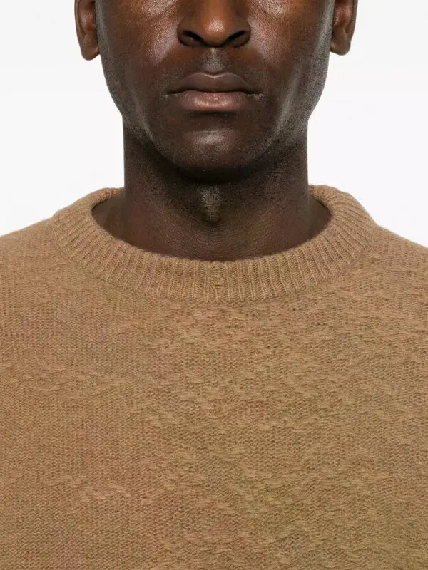 THE AMHANTE Distressed Textured-knit Sweater
