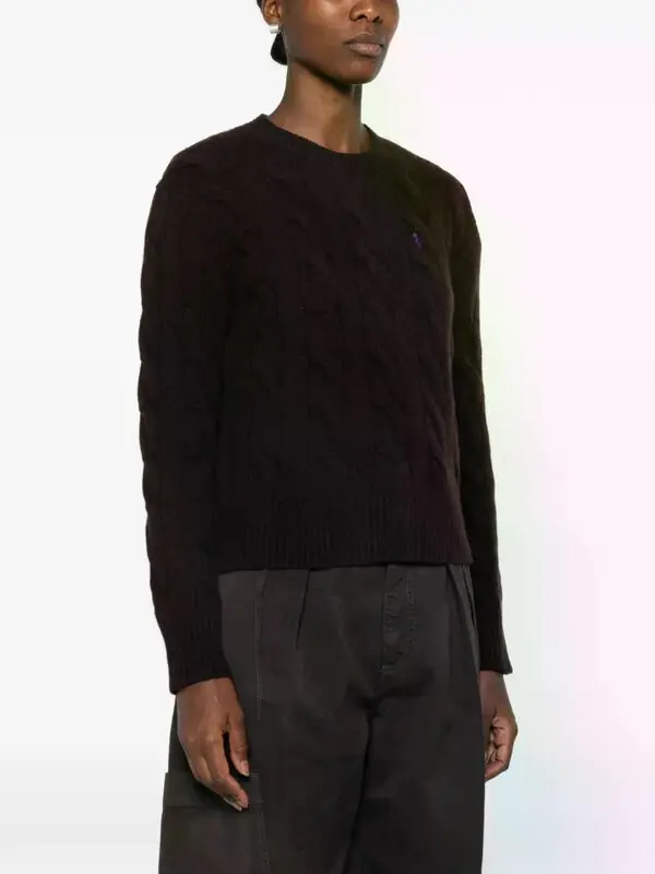 Polo Ralph Lauren Cable-knit Embroidered-logo Sweater