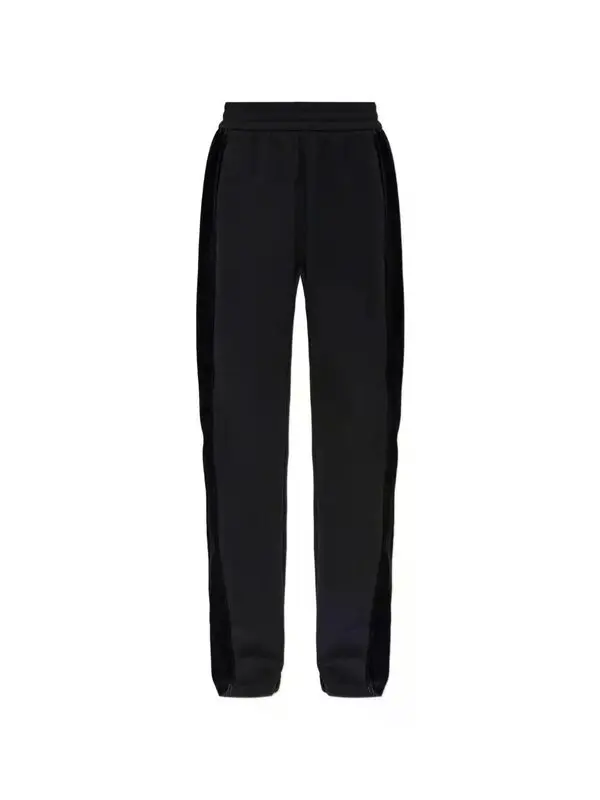 Emporio Armani Double Jersey Pants With Chenille Tape Travel Essential - Black
