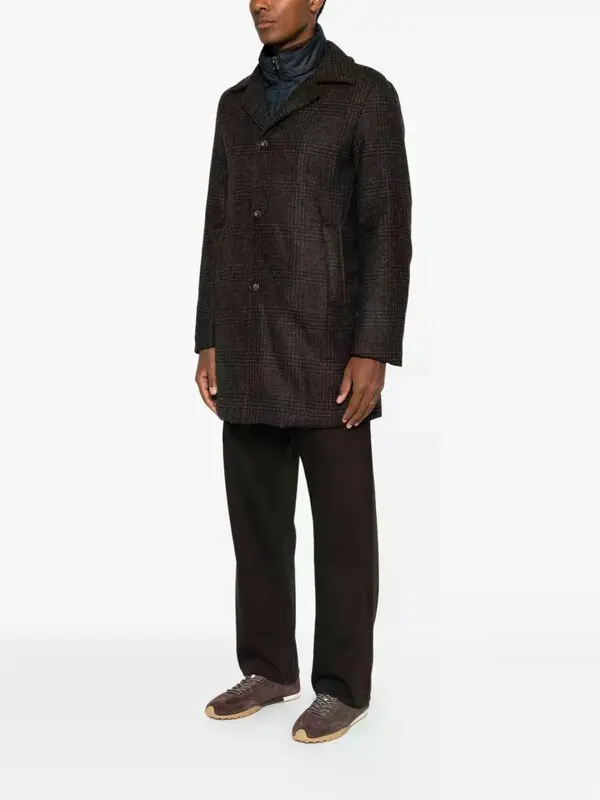 ZEROSETTANTA STUDIO Check-pattern Single-breasted Coat