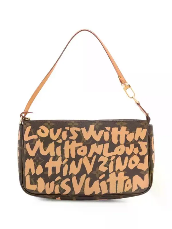 LOUIS VUITTON 2001 Stephen Sprouse Monogram Graffiti Pochette Accessoires Shoulder Bag