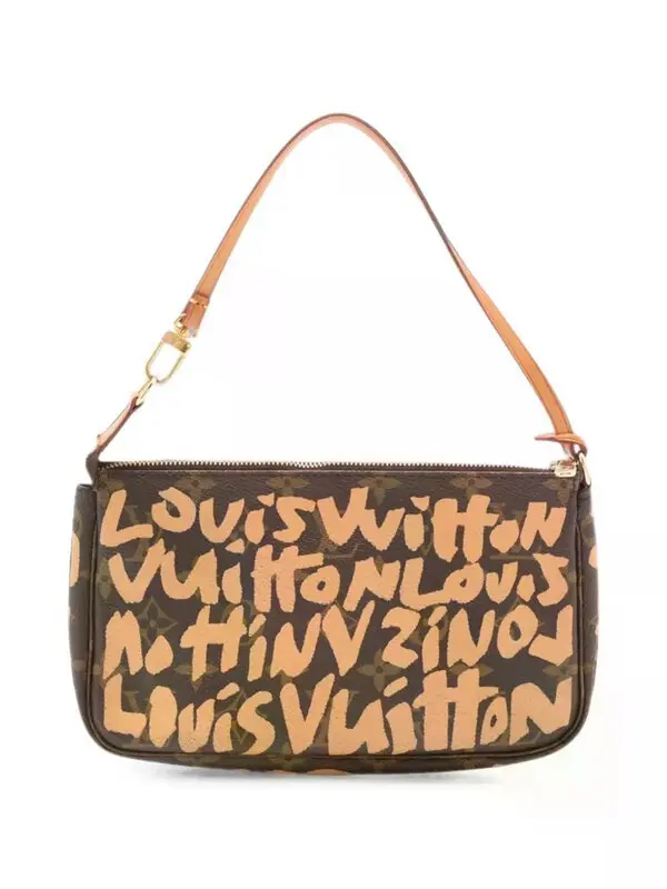 LOUIS VUITTON 2001 Stephen Sprouse Monogram Graffiti Pochette Accessoires Shoulder Bag