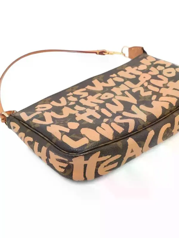 LOUIS VUITTON 2001 Stephen Sprouse Monogram Graffiti Pochette Accessoires Shoulder Bag