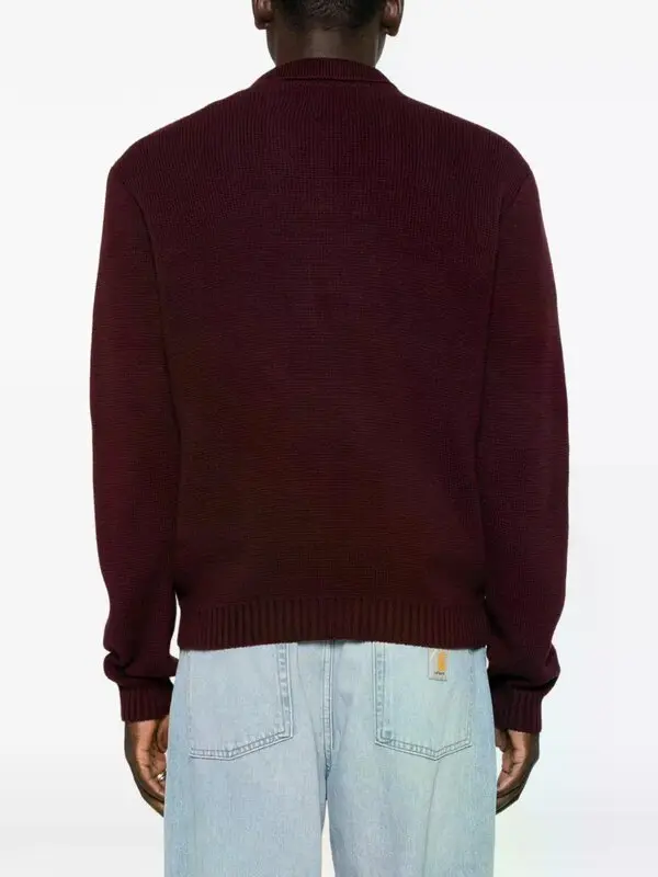 ARTE ANTWERP Graphic-intarsia Zip-up Sweater