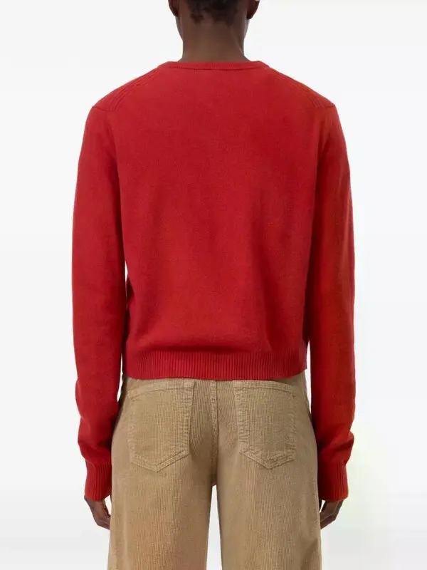 Closed Crew-neck Long-sleeve Cardigan