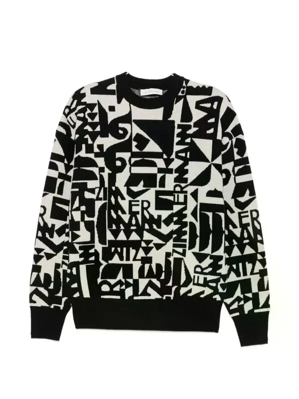 Zimmermann Logo-intarsia Knitted Sweater