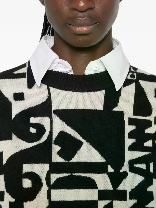 Zimmermann Logo Intarsia Knitted Sweater