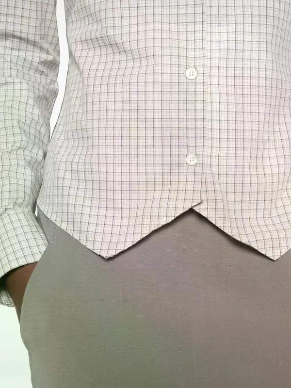 MAISON MARGIELA Check-pattern Handkerchief-hem Shirt