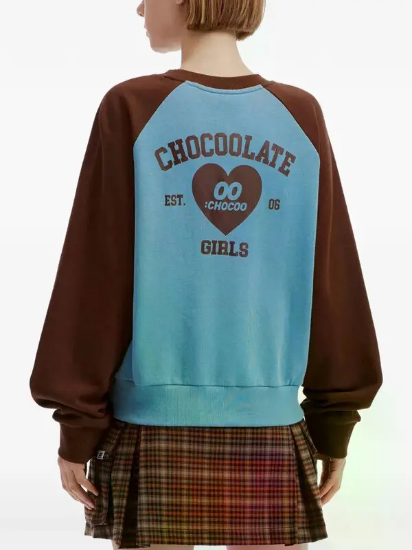 CHOCOOLATE Logo Print Raglan Sleeve Sweater
