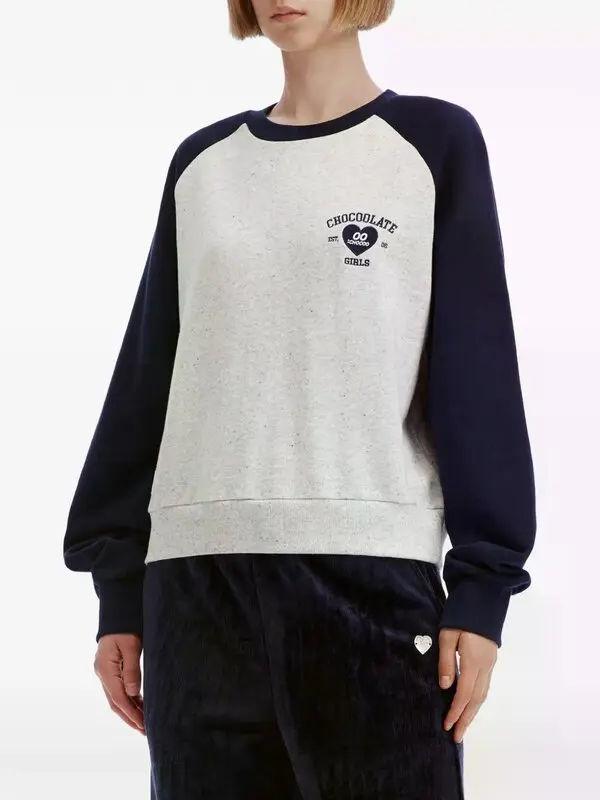CHOCOOLATE Logo Print Raglan Sleeve Sweatshirt