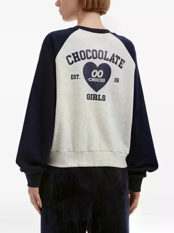 CHOCOOLATE Logo Print Raglan Sleeve Sweatshirt