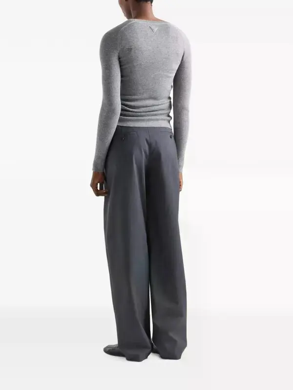 Prada Ribbed Cashmere Cardigan