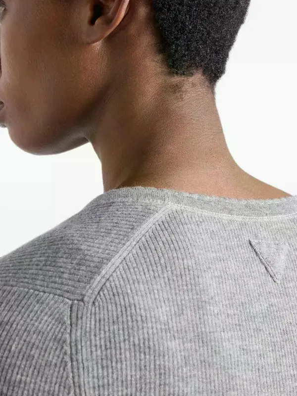 Prada Ribbed Cashmere Cardigan