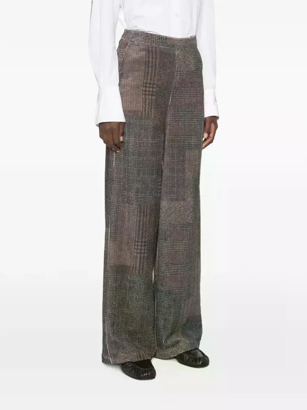 BYE Patchwork-check Trousers