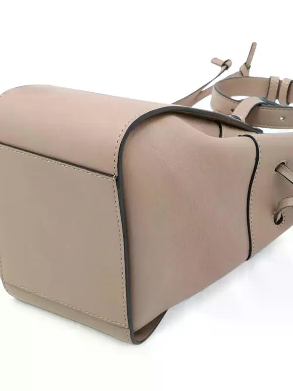 Loewe 2010-2026 Mini Grained Calfskin Drawstring Hammock Bag Satchel
