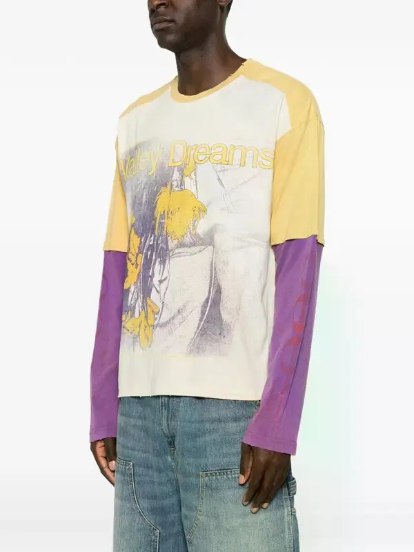 VALE FOREVER Graphic-print Layered Sweater
