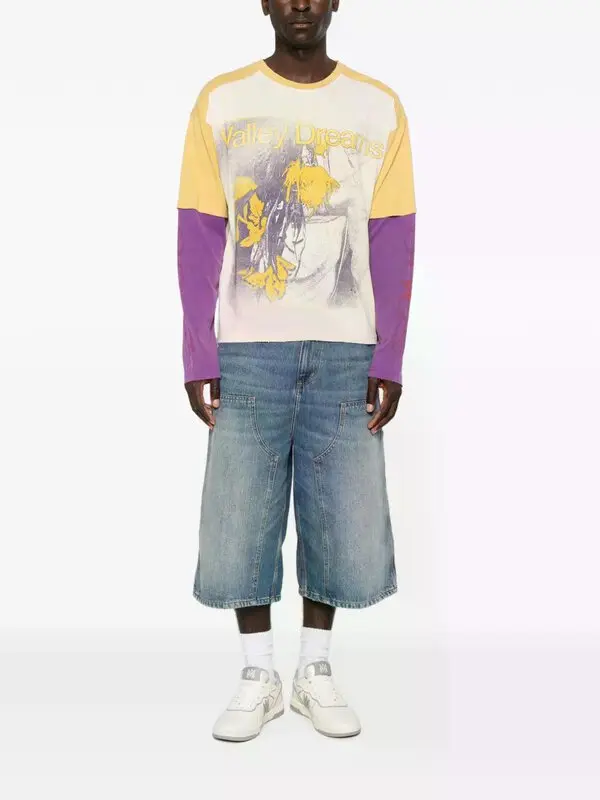 VALE FOREVER Graphic-print Layered Sweater