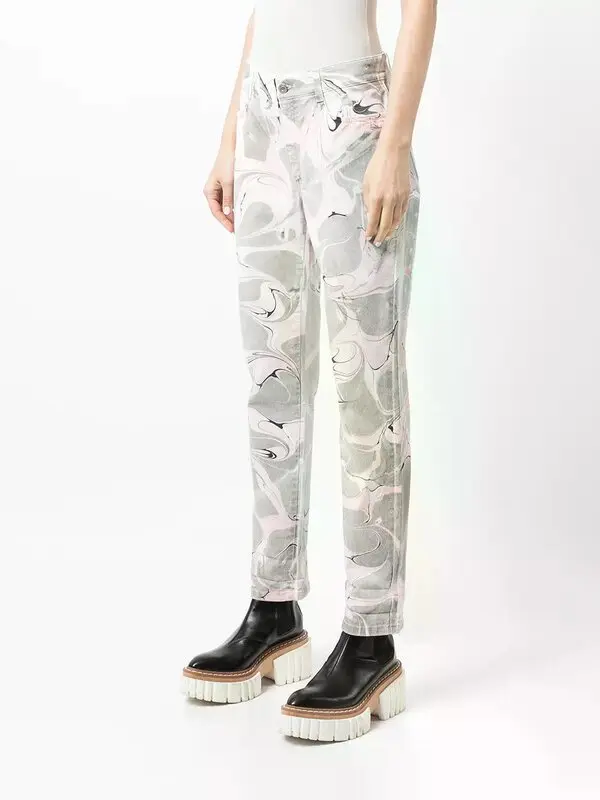 Stella McCartney High-rise Abstract-print Jeans