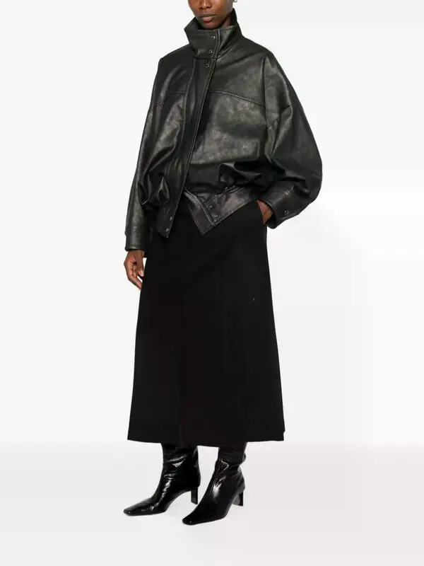 SYSTEM Panelled High-neck Biker Jacket