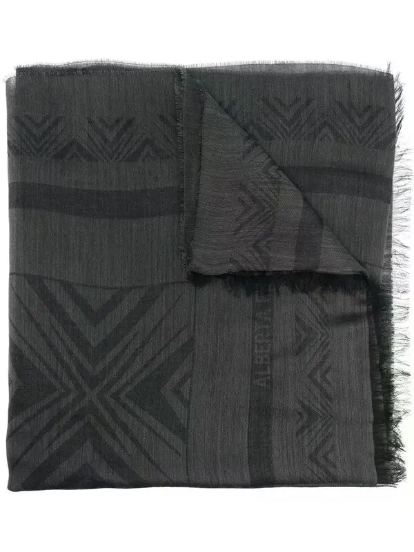 Alberta Ferretti Geometric-print Knitted Scarf
