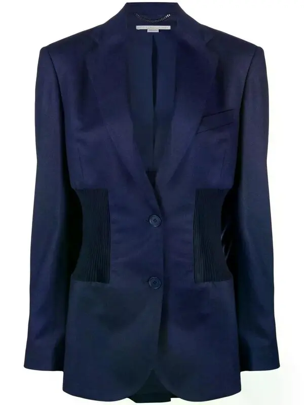 Stella McCartney Elastic Band Single-breasted Blazer - Blue