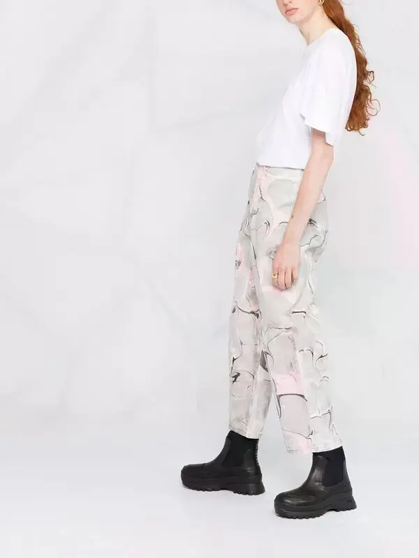 Stella McCartney Marble-print Tapered Leg Jeans