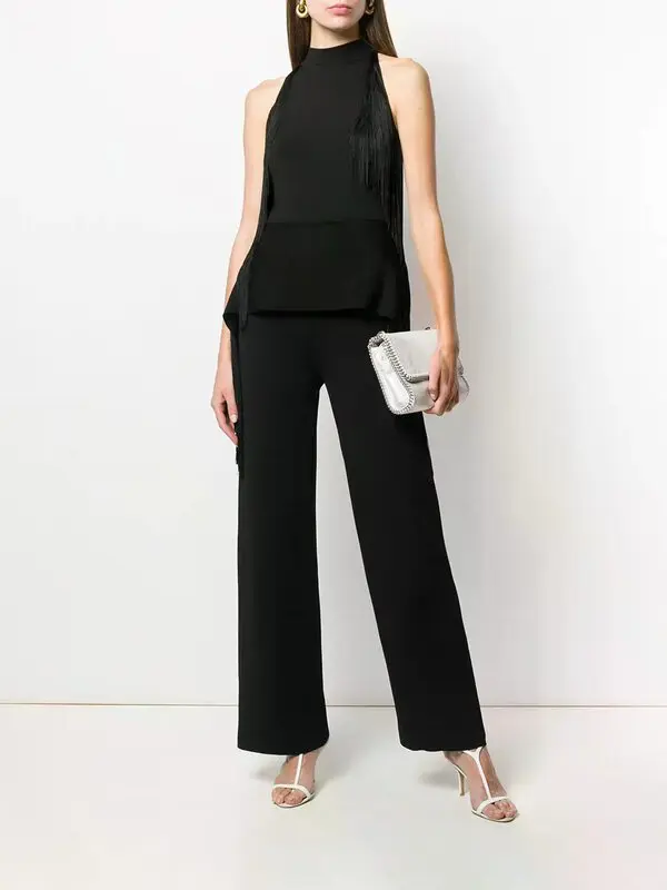 Stella McCartney Fringe-trim Sleeveless Jumpsuit - Black