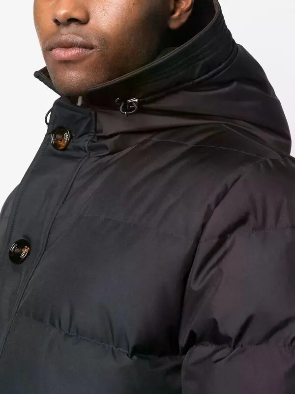 MOORER Drawstring-hood Padded Coat