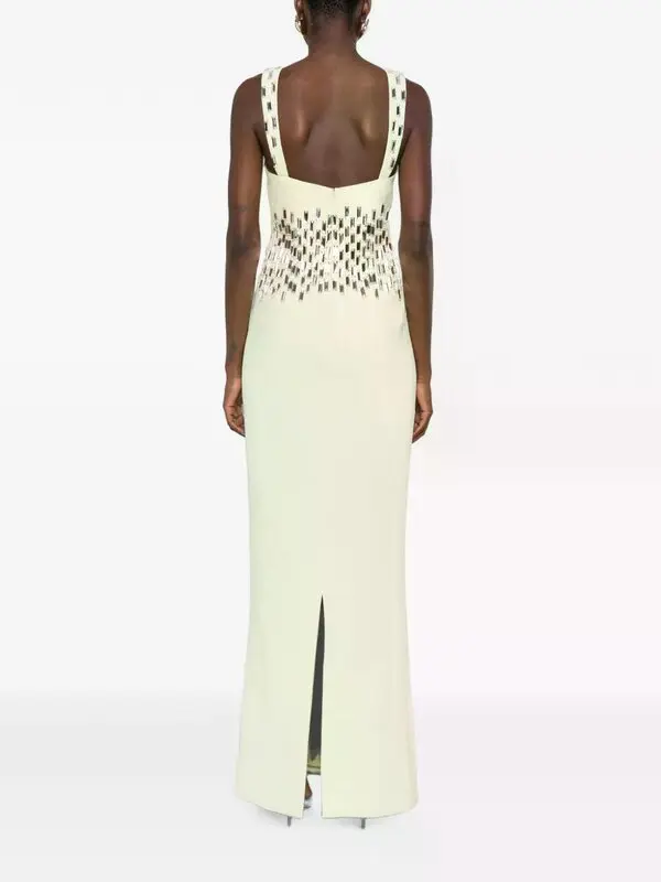 JEAN-LOUIS SABAJI Baguette-embellished Maxi Dress