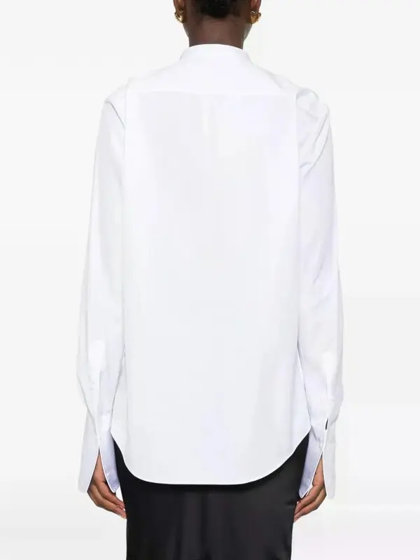 Fendi Cotton Bib Front Band Collar Shirt
