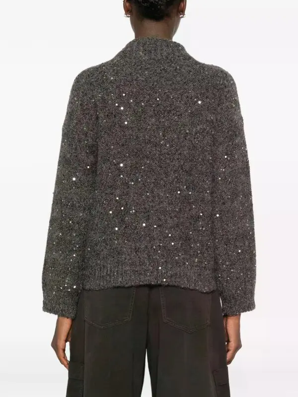PANICALE Sequin-embellished High-neck Sweater