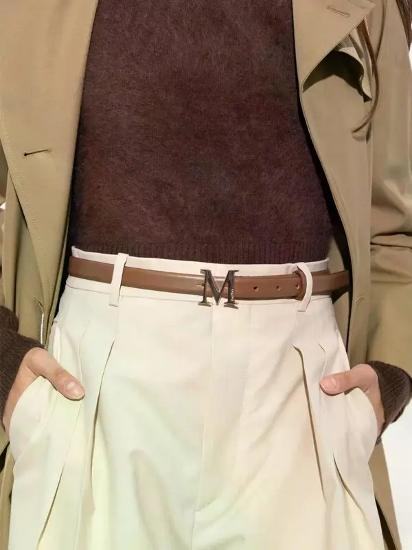 Max Mara M-logo Leather Belt