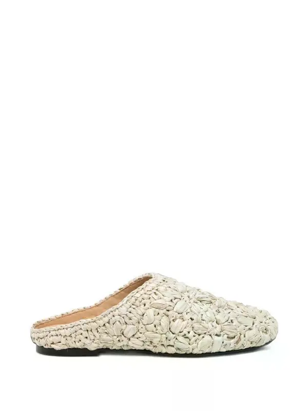 COTEMP Woven Slip-on Mules - Neutrals