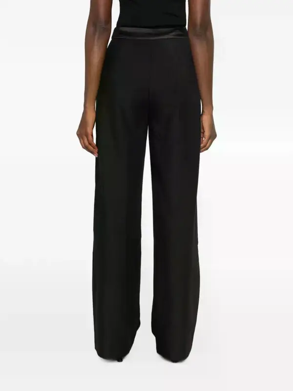 TWENTY FOURHAITCH Satin Waistband Pleated Trousers