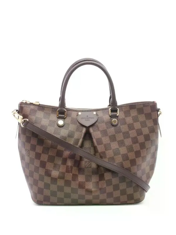 LOUIS VUITTON Damier Ebene Siena Mm Satchel - Brown