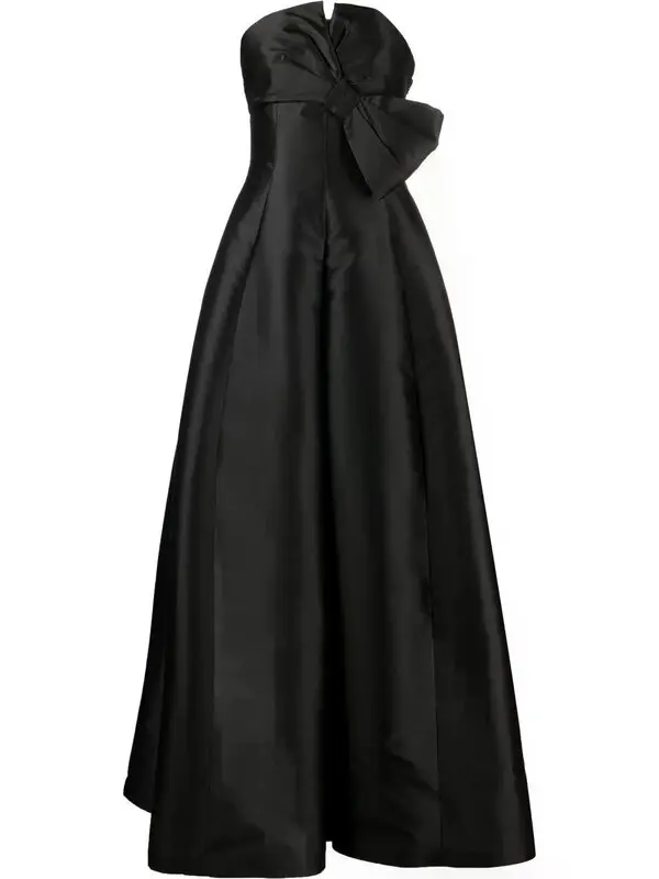 Alberta Ferretti Bow-embellished Evening Gown