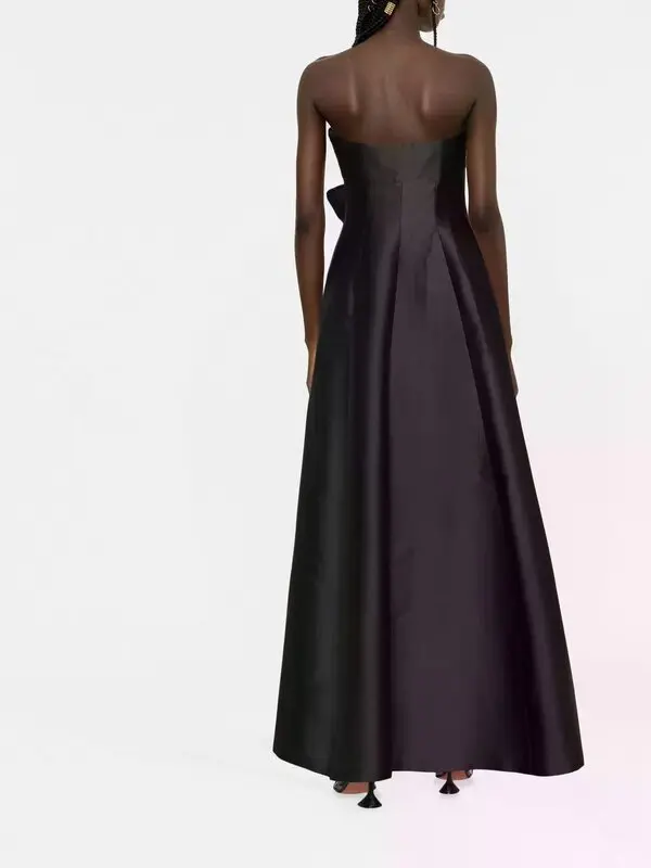 Alberta Ferretti Bow-embellished Evening Gown