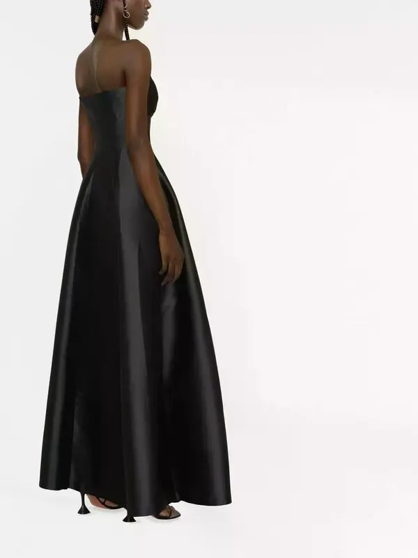 Alberta Ferretti Bow-embellished Evening Gown