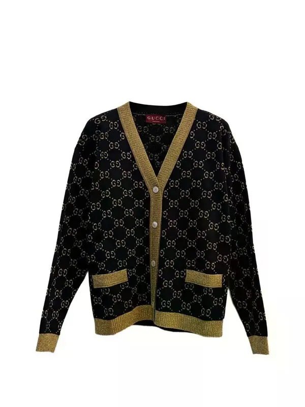 Gucci Logo-patterned Cardigan - Blue